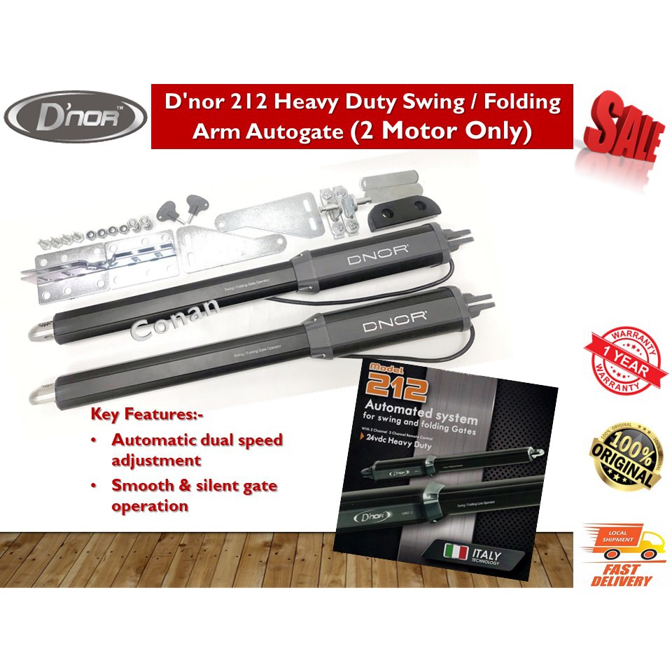 Dnor Autogate D'nor 212 24VDC Heavy Duty Swing and Folding Arm Autogate ...