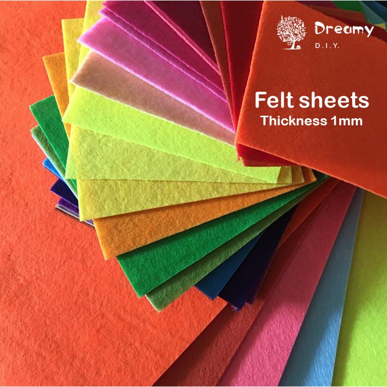 READY STOCK【Felt sheet】20 40 colors Felt sheets Felt fabric felting ...