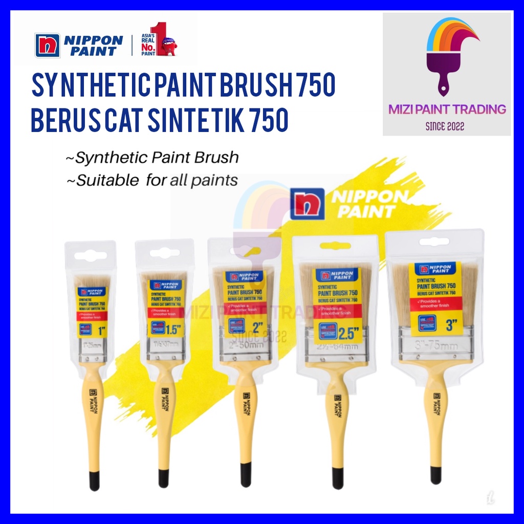 Nippon Paint Synthetic Paint Brush 750 【New Packing】NIPPON 750 ...