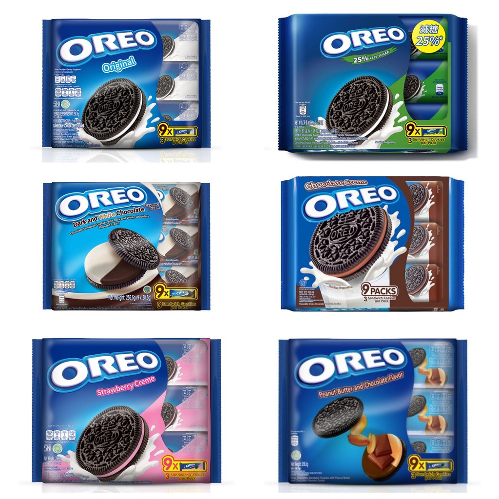 Oreo Sandwich Cookies Hand Pack Chocolate / Vanilla / Strawberry ...