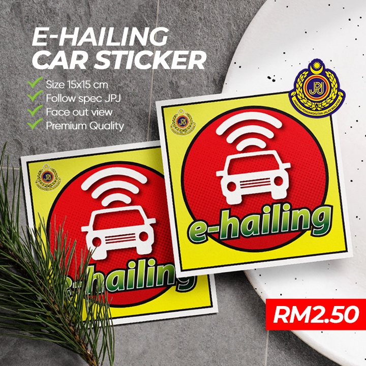 [JPJ Certified] E-hailing Car Sticker | Ready Stock | Delivery Same Day ...