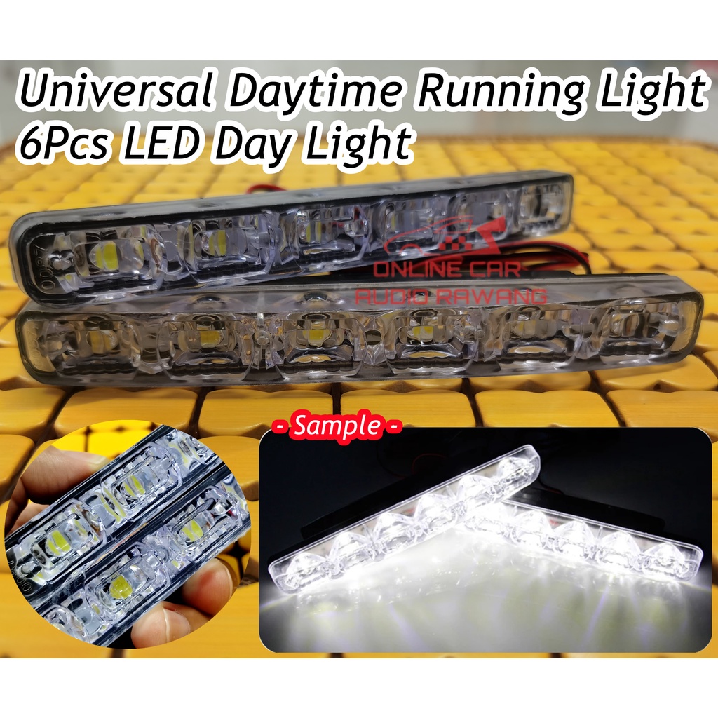 Universal Car 6 LED Daytime Running Light / DayLight / Day Light - 1Set ...
