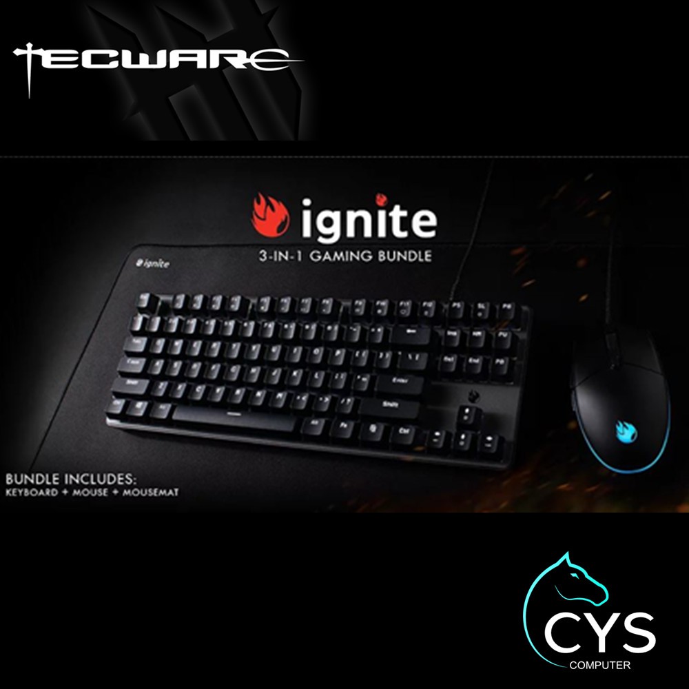 TECWARE IGNITE 3 IN1 GAMING BUNDLE (MECHANICAL KEYBOARD SINGLE LED ...