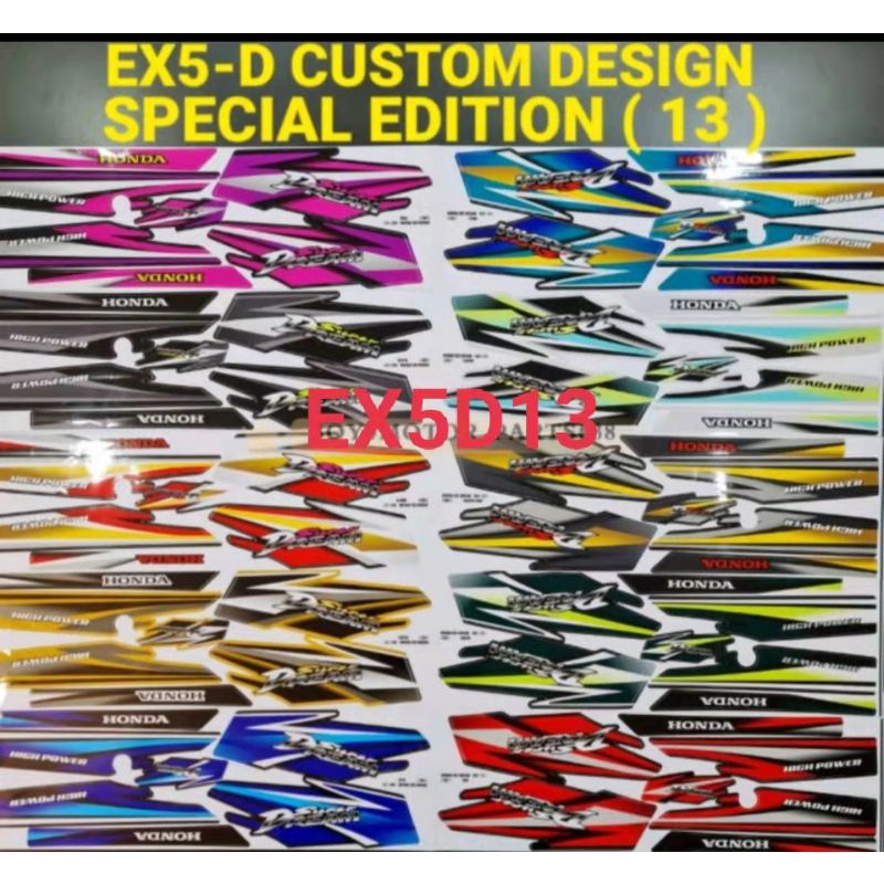 STRIPE HONDA EX5/EX5DREAM BODY STICKER DESIGN VIETNAM(13) | Shopee Malaysia