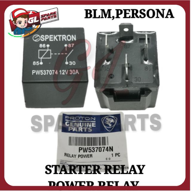 STARTER RELAY PROTON BLM PERSONA (PW537074)12V 30A (4PIN) | Shopee Malaysia