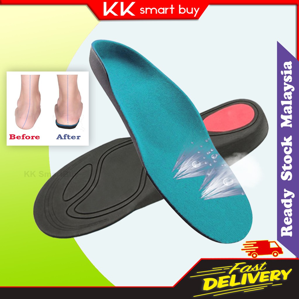 Insol Tapak Kaki Plantar Fasciitis Foot Insole Flat Feet Arch Support ...