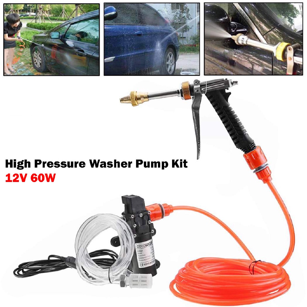 Cleaning Washer Pump Spray Gun Washing Water Jet Gun Portable 160PSI ...