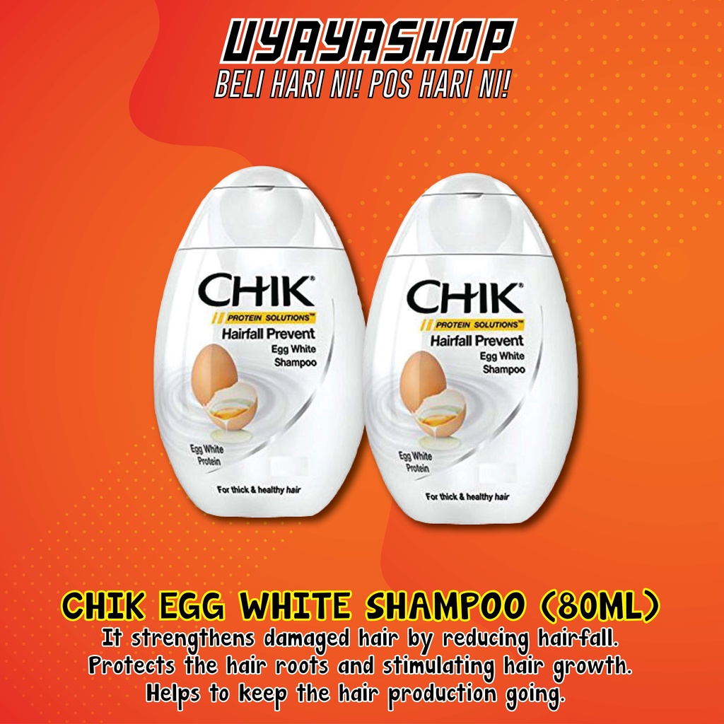 Chik Hairfall Prevent Egg Shampoo (80ml) | Shampoo rambut gugur Anti ...