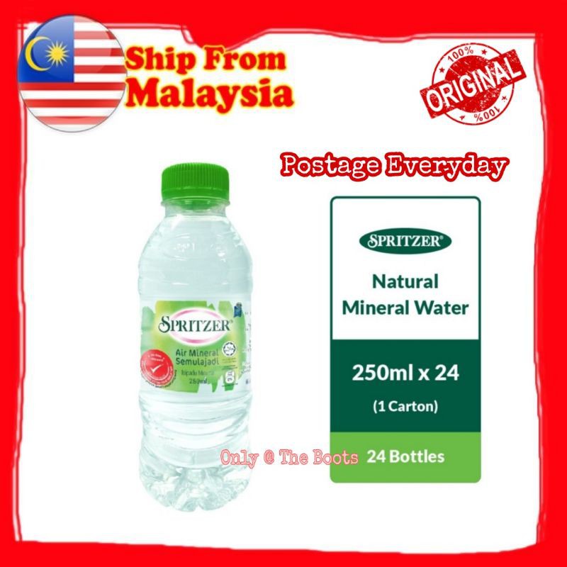 Spritzer Mineral Water (250ml x 24) Air Mineral Spritzer | Shopee Malaysia