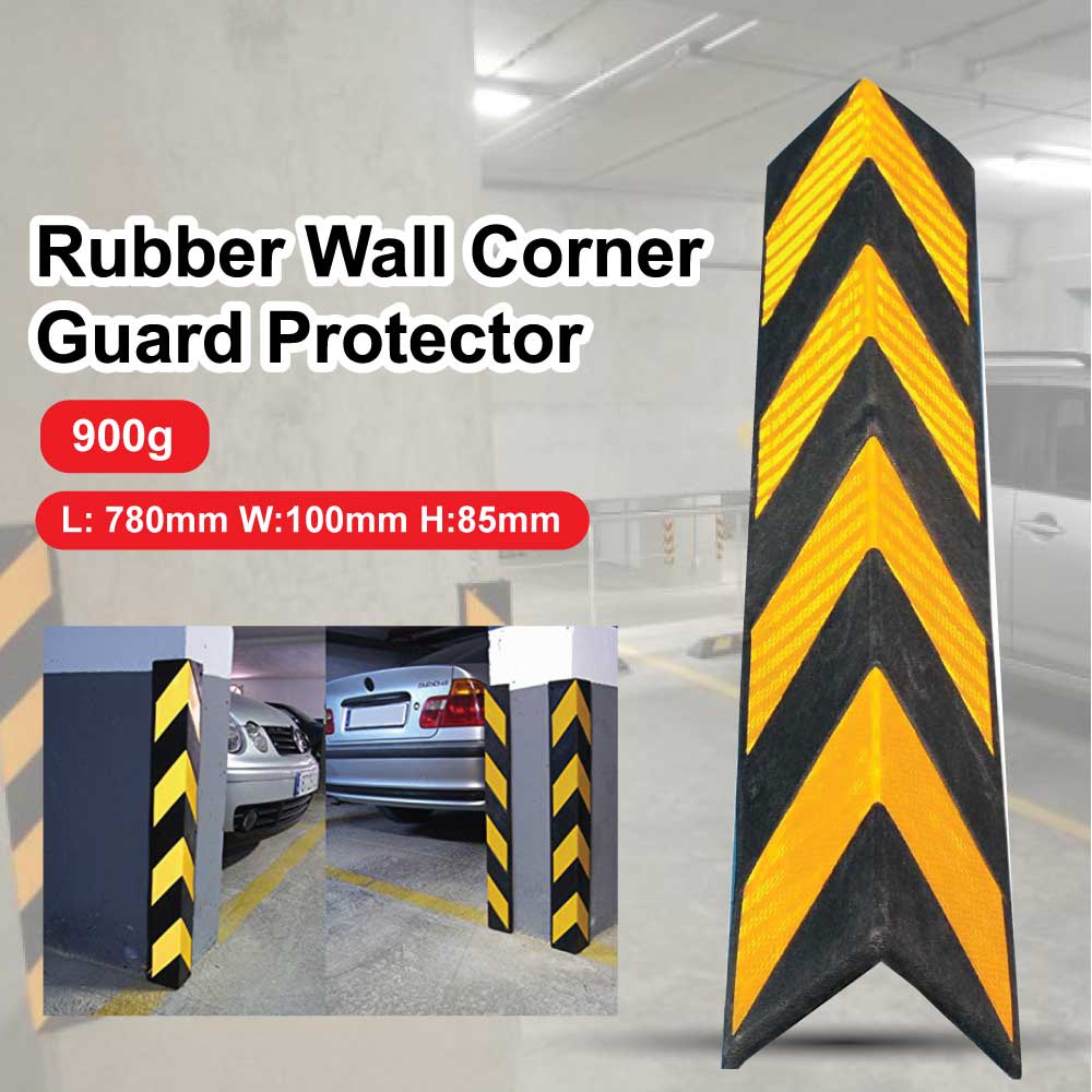 78cmx10Ccm Traffic Safety Rubber Wall Corner Guard Protector Car ...