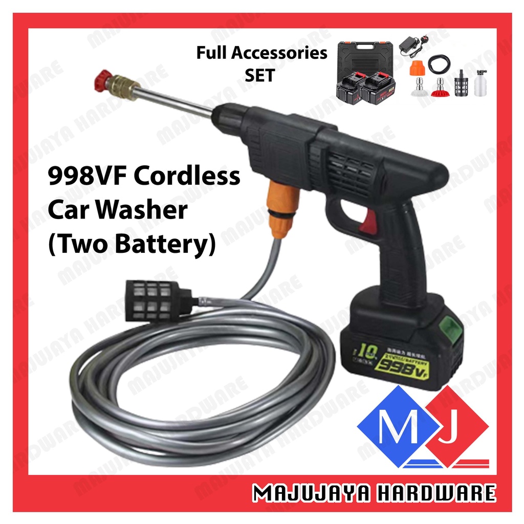 998VF 1200W Cordless Water Jet Portable Car Wash High Pressure Water ...