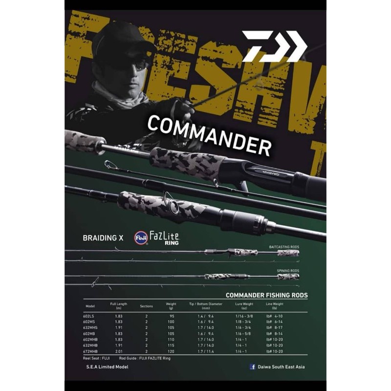 DAIWA 19’COMMANDER ROD | Shopee Malaysia