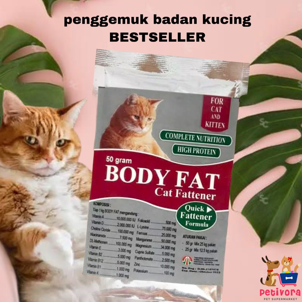 Body Fat Cat 50gr Super Fast Cat Fattening Powder | Shopee Malaysia