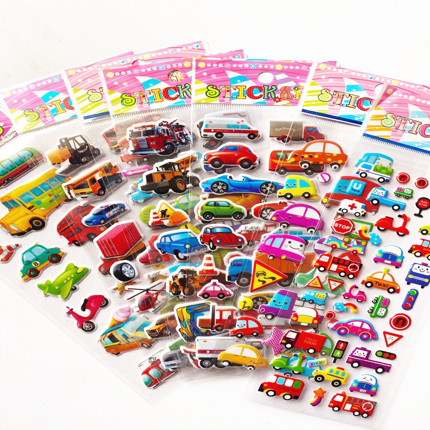 Cartoon Floating Stickers For Children - Car Stickers, Cute Animals ...
