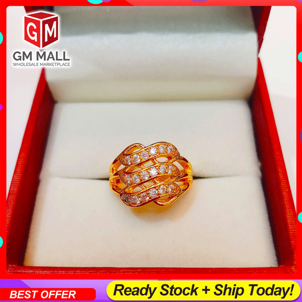 Cop 916 Emas Bangkok Emas Korea GM Mall Ring Gold Plated - Cincin Emas ...