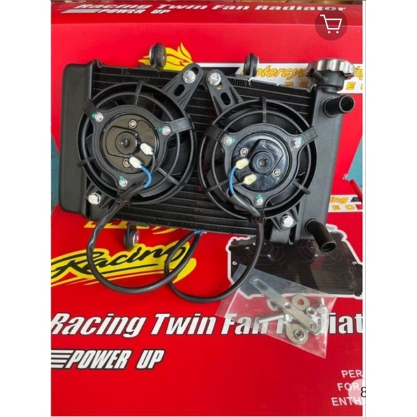 RED LEO RADIATOR DOUBLE FAN YAMAHA Y15ZR V1 V2 & Y16ZR ESR MOTOR ...