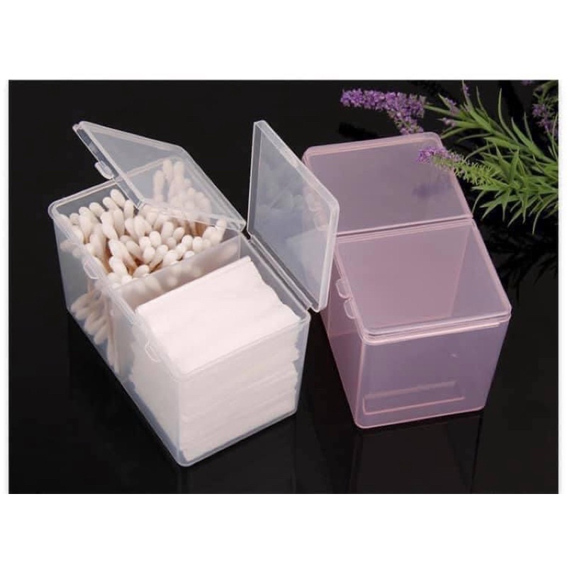 Gel tissue box with 2 compartments and 2 lids, specialized Nail box ...