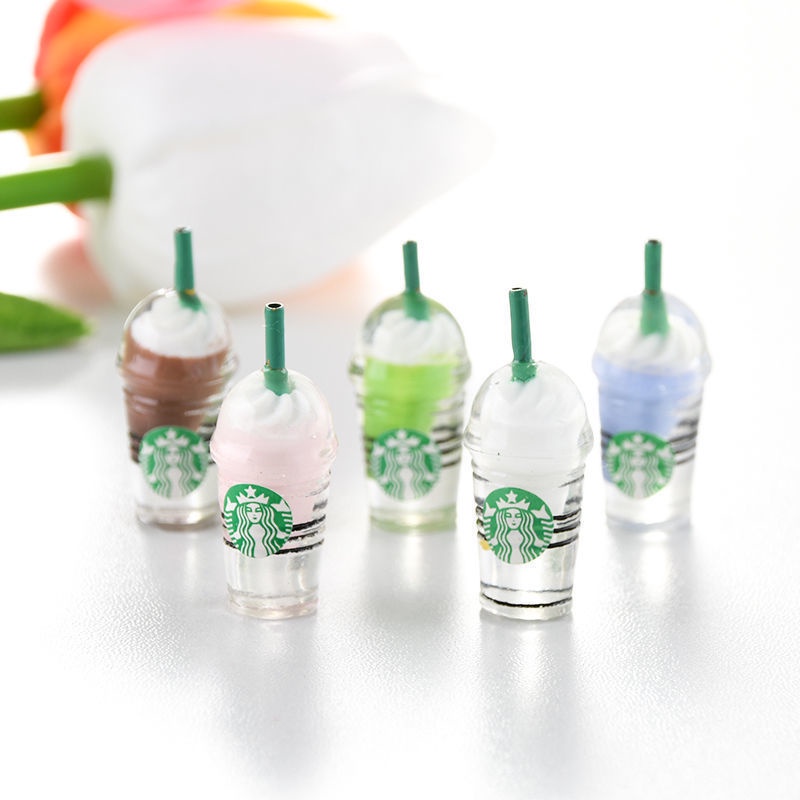 Simulasi miniatur benda-benda kecil cawan teh susu mainan tempat ...