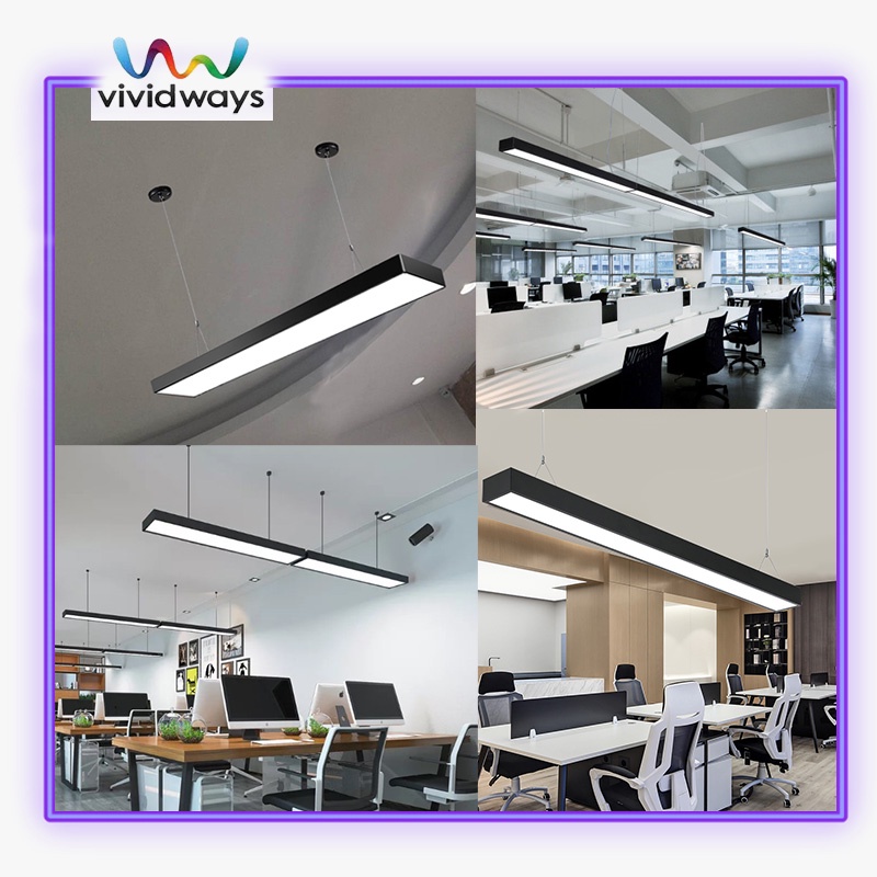 K2 VIVIDWAYS LINEAR LIGHT PL003 18W BLACK /PENDANT LIGHT/PENDANT LAMP LED OFFICE LINEAR LIGHT ...