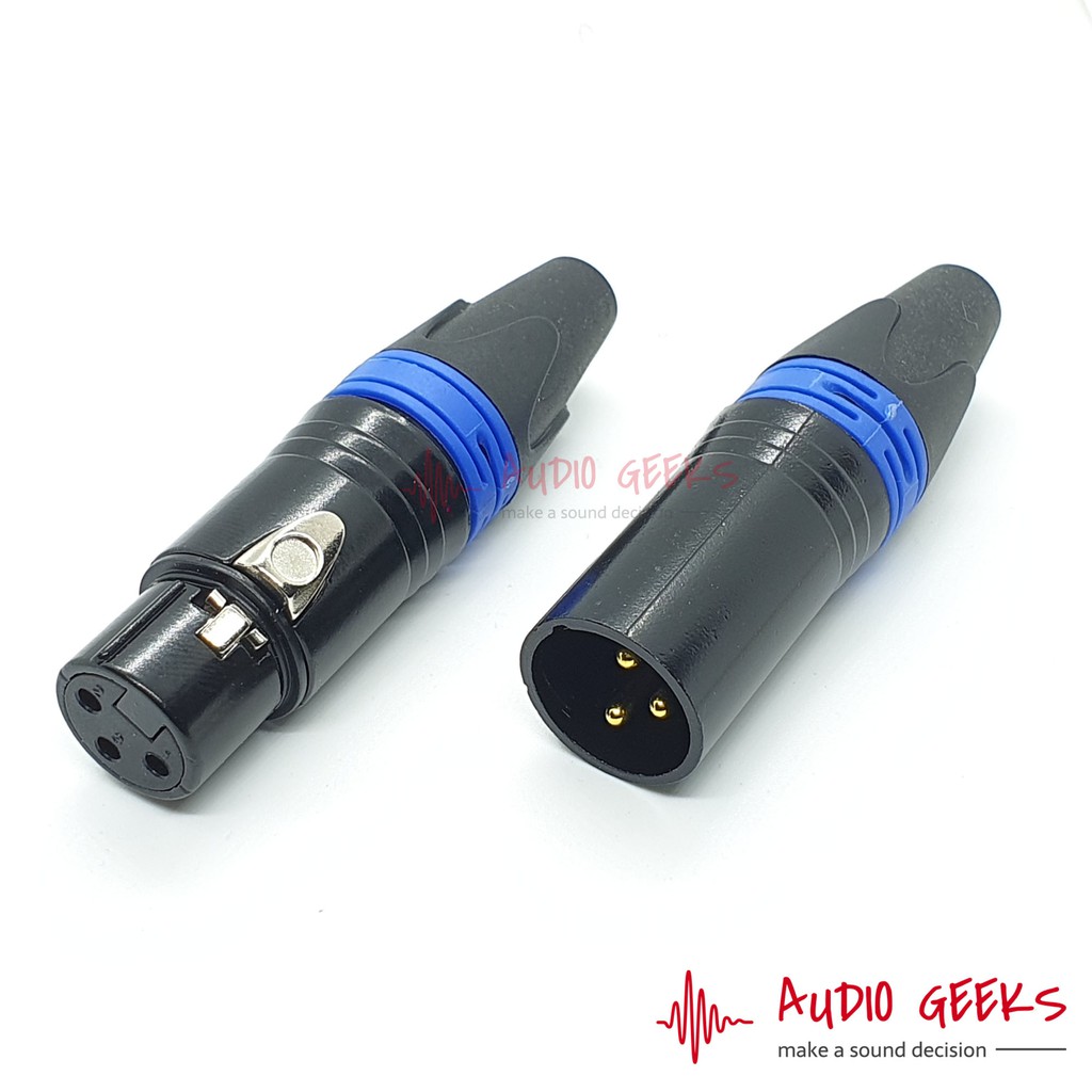 XLR CANON 3Pin Audio Microphone / Instrument / Power Amp / Mixer Cable ...