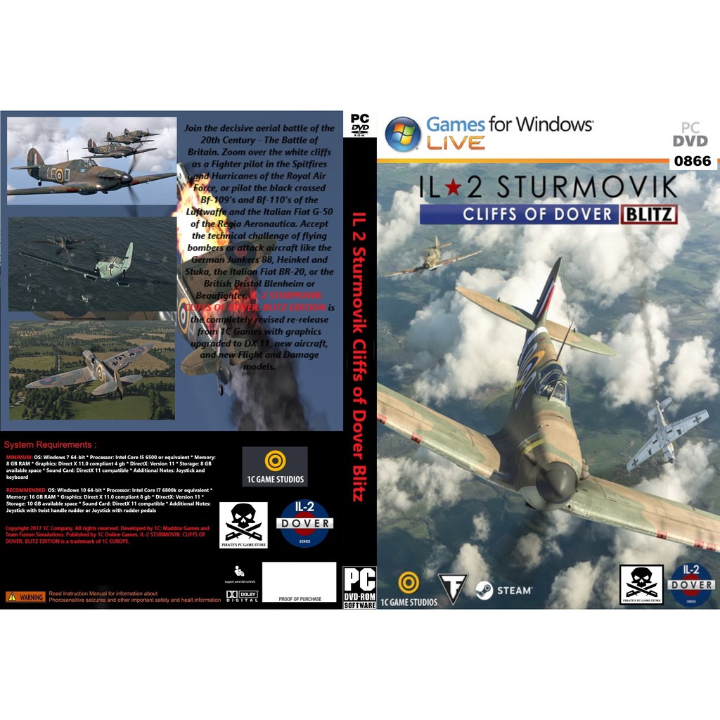 (PC DVD) IL 2 Sturmovik Cliffs of Dover Blitz (Tobruk DLC Added ...