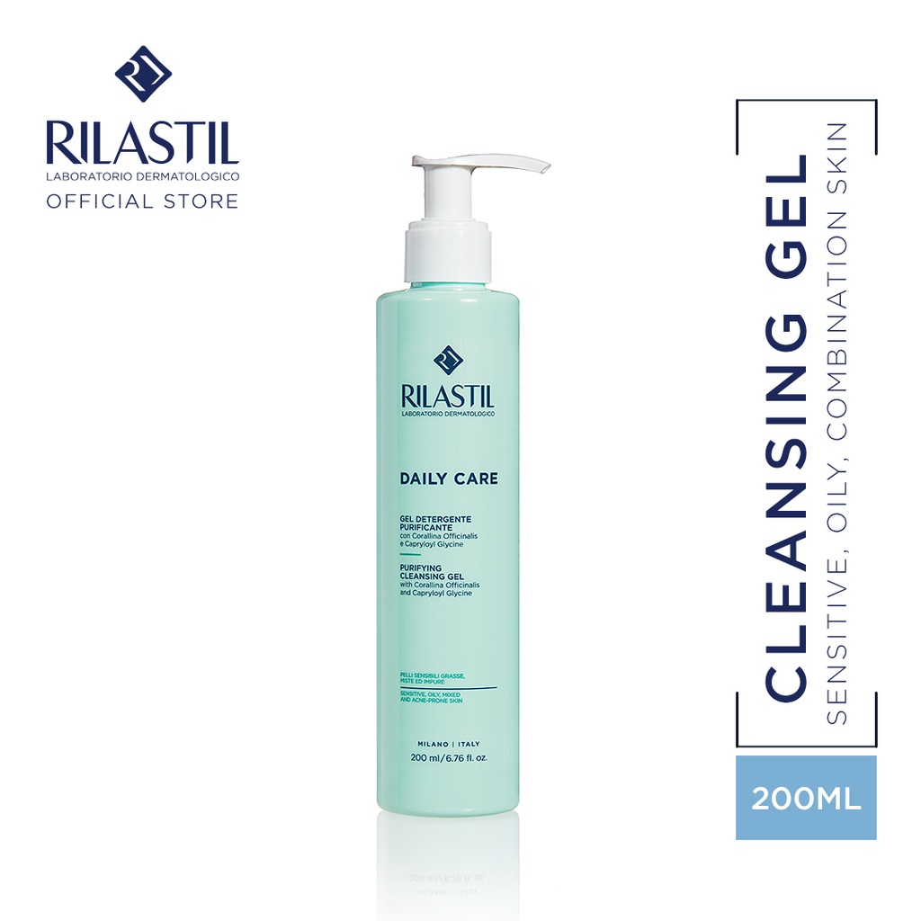 RILASTIL Daily Care Purifying Cleansing Gel (200ml) for all skin types, including acne, oily and ...