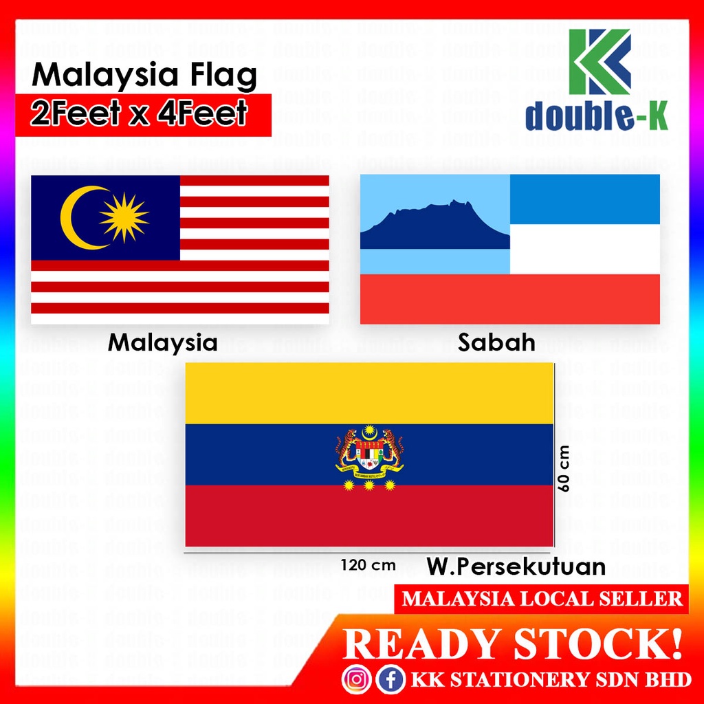 Flag Bendera Malaysia/ Sabah/ W.Persekutuan 2'x4' RM3.00-RM3.30/each ...