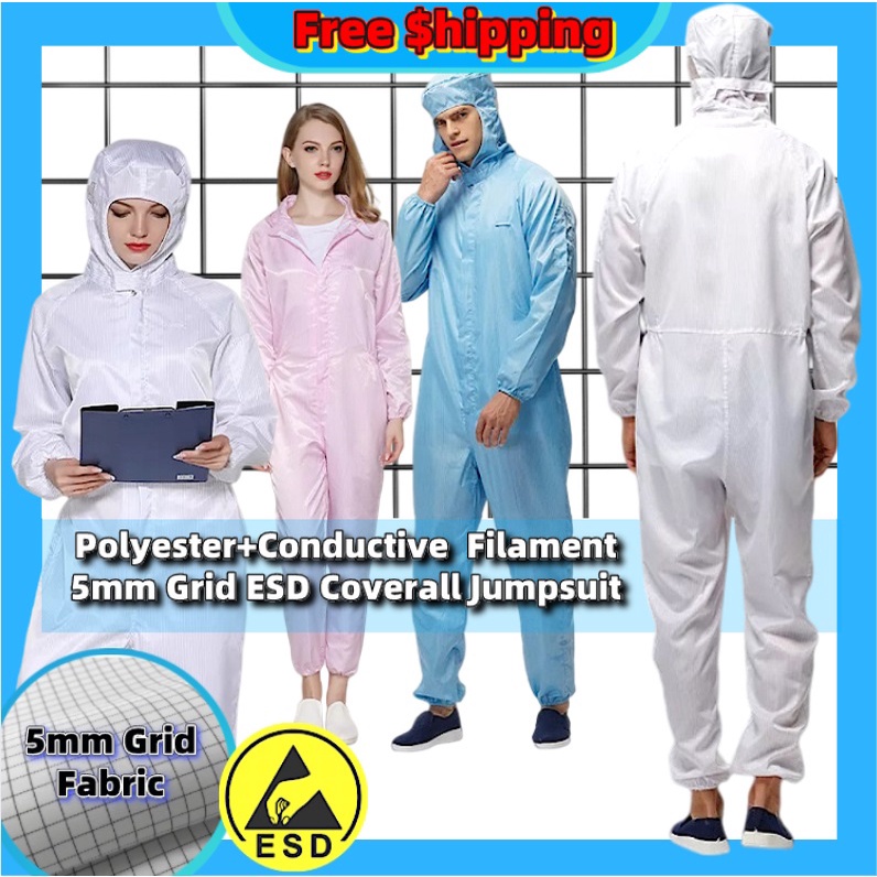 CUE1004L (Direct Factory) 5mm Grid ESD Anti-static Cleanroom Hooded ...