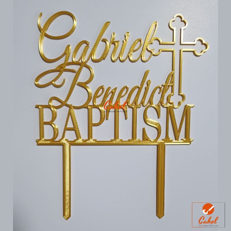 Happy Christening Baptism Dedication Cake Topper Personalized ...