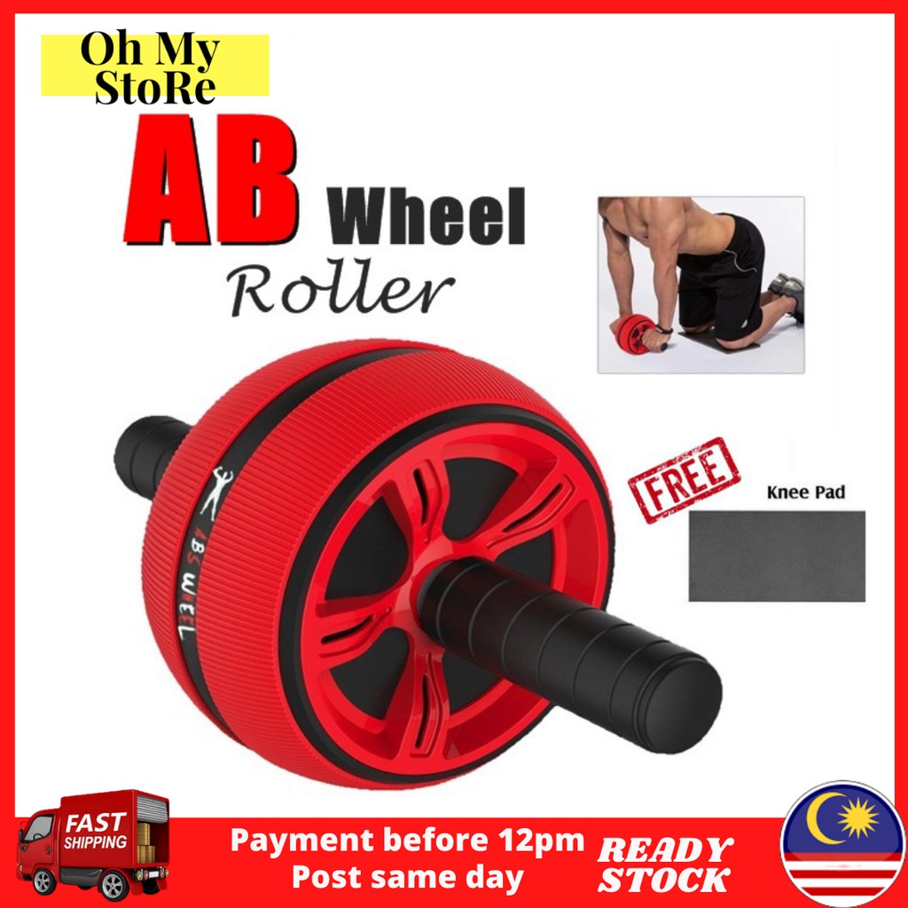 Super Large Silent Abdominal Roller Ab Wheel Alat Senaman Kempis Perut ...