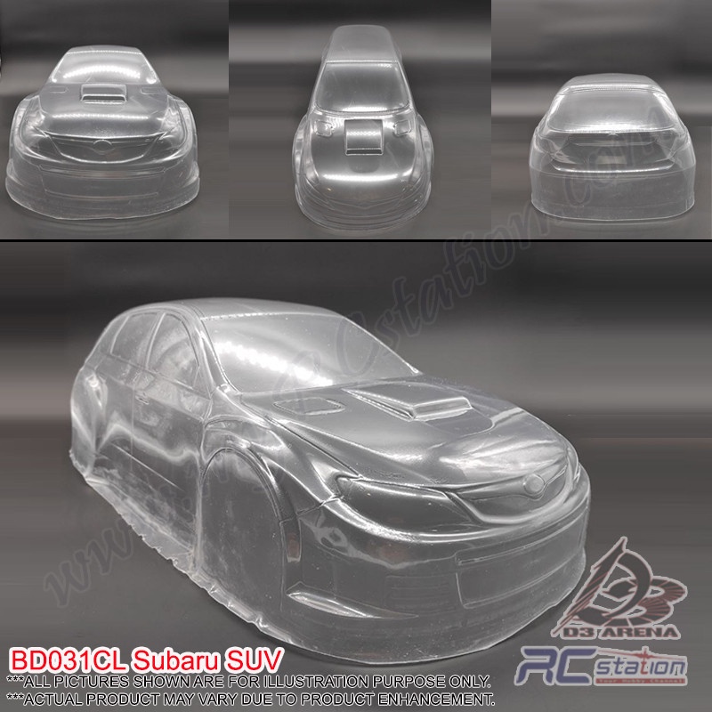 PVC 1/10 Clear Body Shell - Subaru Suv W:190 WB 260 - BD031CL | Shopee ...