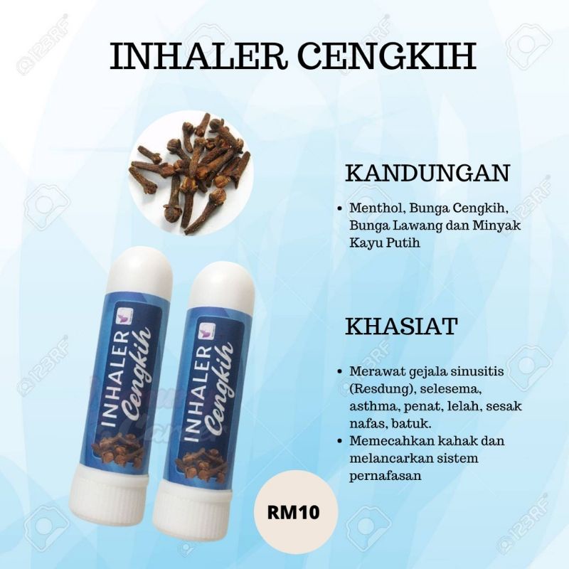 Inhaler Cengkih / Inhaler Garlic Herb SME Nasal Clove Melegakan Nafas ...