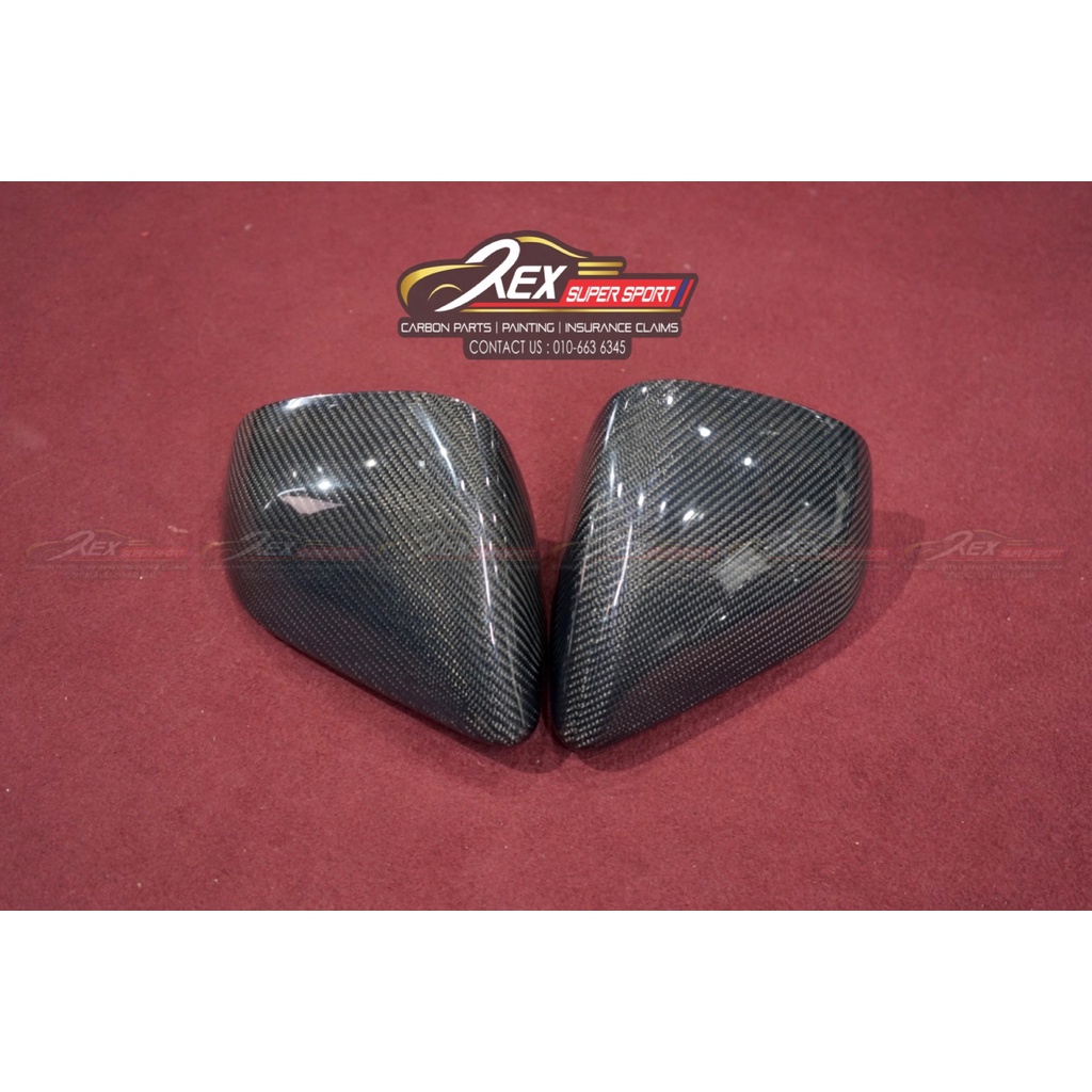 Ford Mustang Side Mirror Cover Real Forged Carbon Fiber GT350 GT500 ...