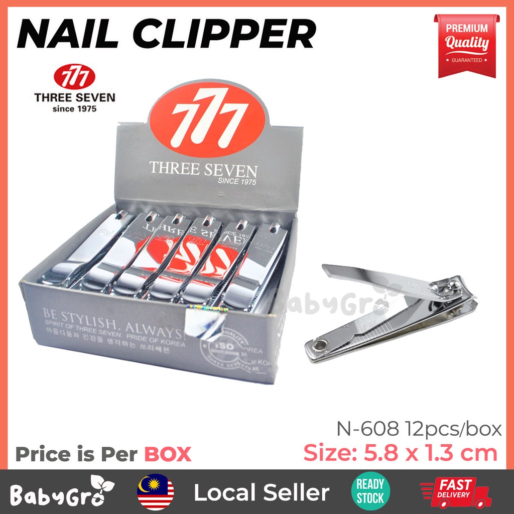 Three Seven 777 Nail Clipper (Made in Korea) - Small 6cm ( 12pcs ...