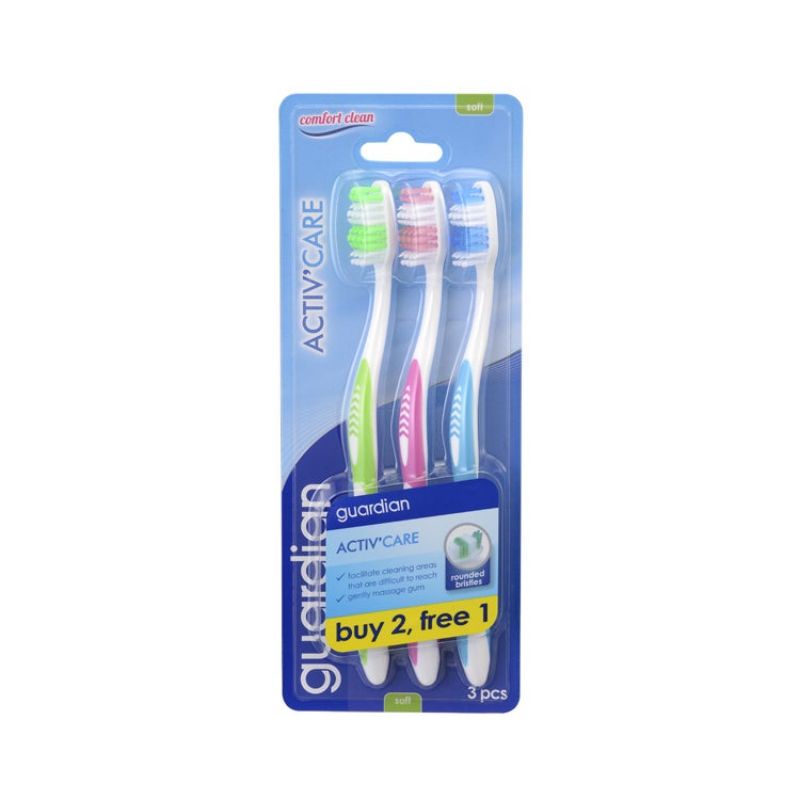 RM6.00 Guardian Active Care Toothbrush 3's | Shopee Malaysia