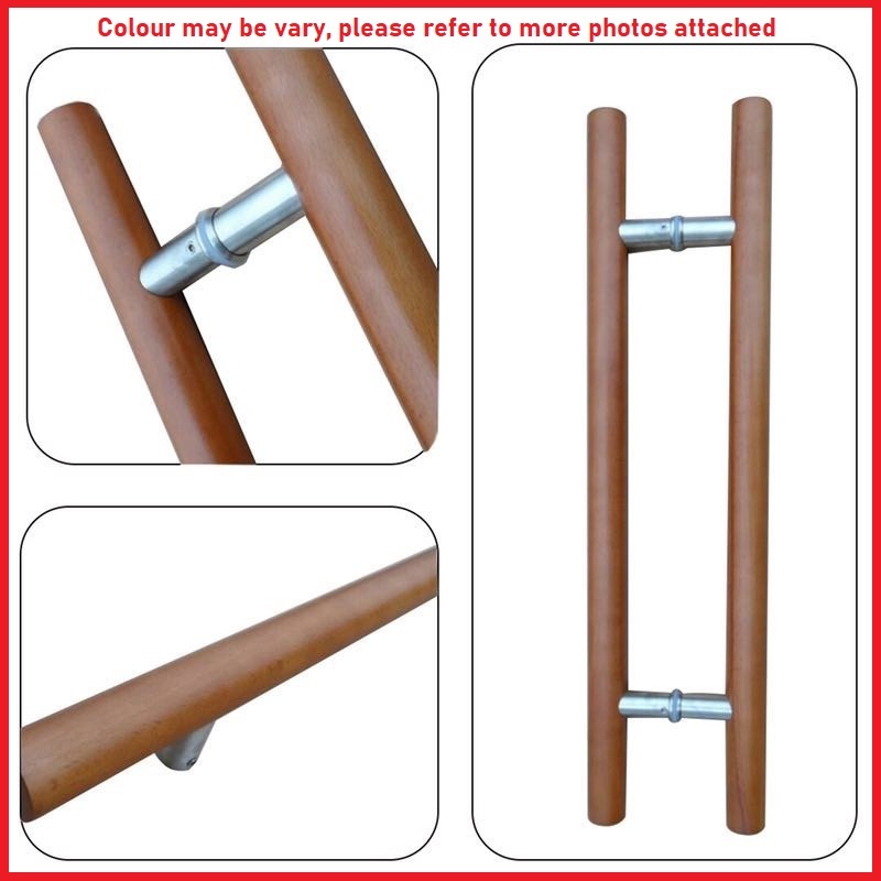 DOOR HANDLE Solid Wood Pemegang Pintu Kayu H600mm/H900mm for Tempered ...