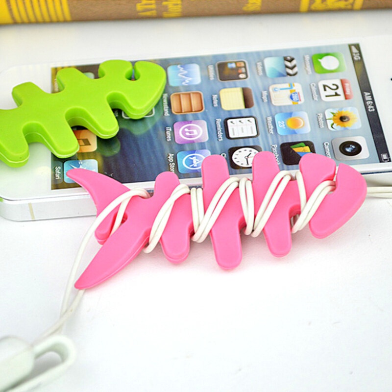 1 PC Fishbone Winder Organizer Earphone Cable Cable Cord Holder ...