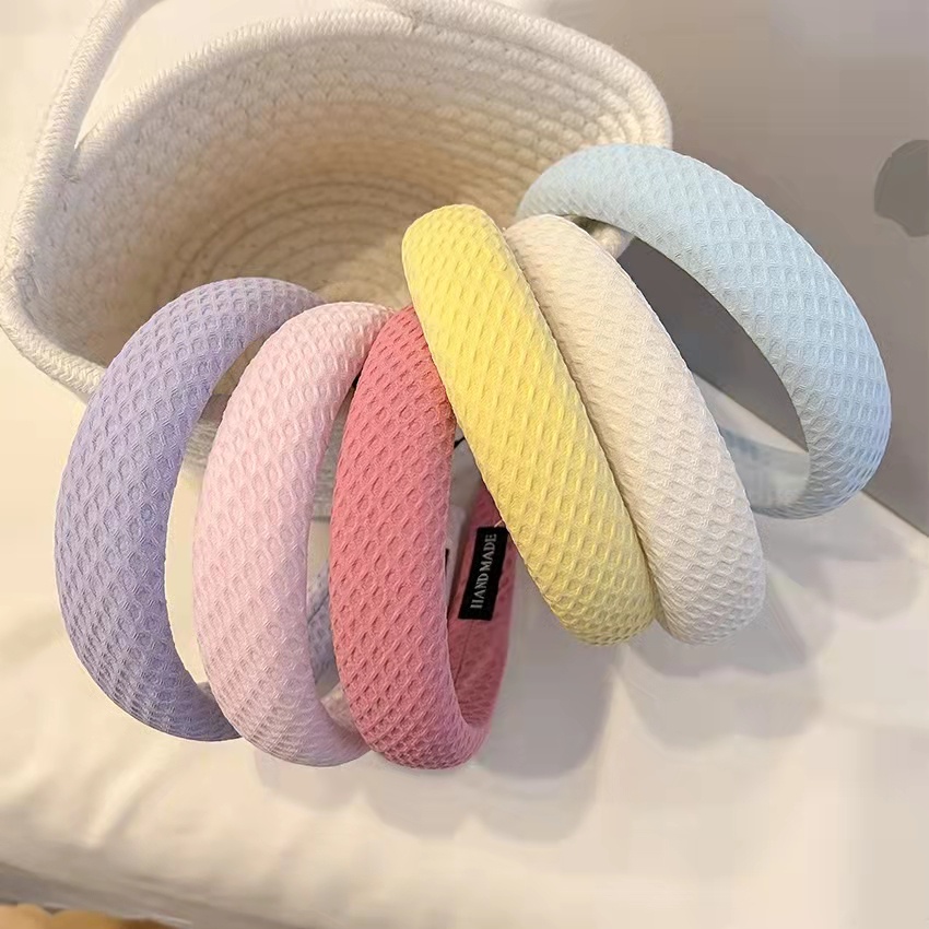 Korean Style Wide Headband Sponge Headband Wild Wash Face Headband ...