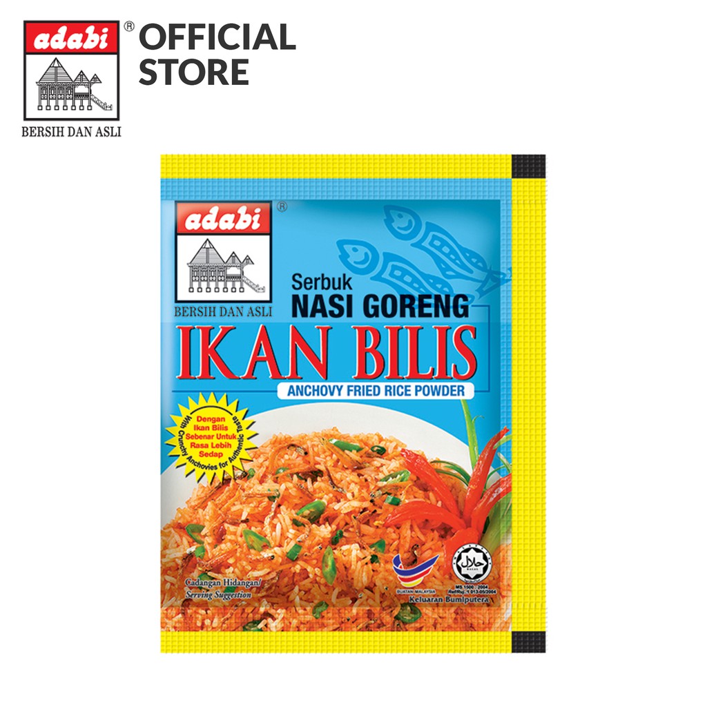 ADABI Serbuk Nasi Goreng Ikan Bilis 17g | Shopee Malaysia