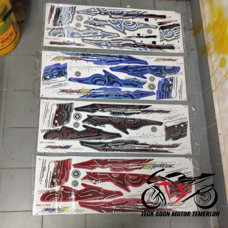 Sticker body cover set (5) yamaha egos ego s stripe | Shopee Malaysia