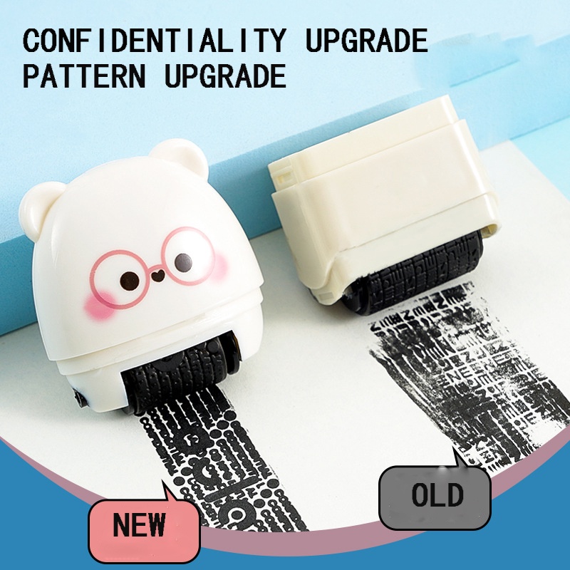 2in1 Privacy Protection Stamp Roller with Metal Cutter Identity ...