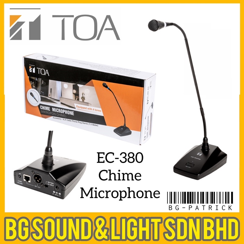 TOA EC-380 Chime Microphone | Gooseneck Mic | DESK MIC | ANNOUNCEMENT ...