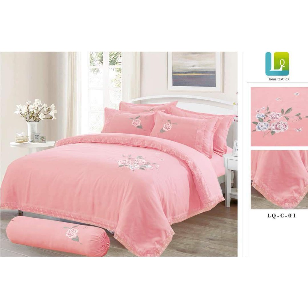 Cadar Bunga 5 in 1 with Fitted Comforter Cover (King/Queen Size ...