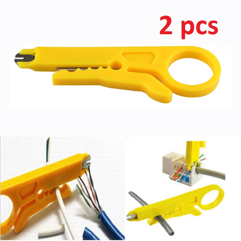 🇲🇾 - RJ45 Cat5 Punch Down Tool Network UTP LAN Cable Wire Cutter Stripper Tool ( 2pcs ) | Shopee ...
