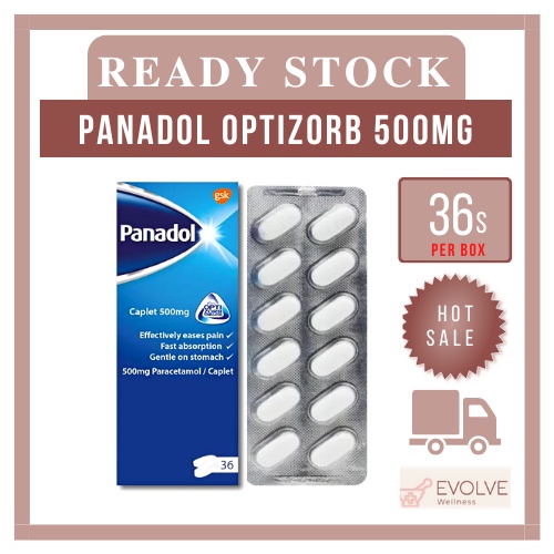 PANADOL OPTIZORB 500MG / PANADOL CAPLET 500G 36S | Shopee Malaysia