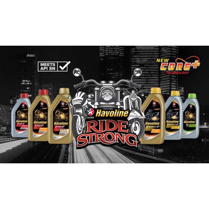 CALTEX HAVOLINE SUPER 4T 100% ORIGINAL FULLY & SEMI SYNTHETIC (1L ...