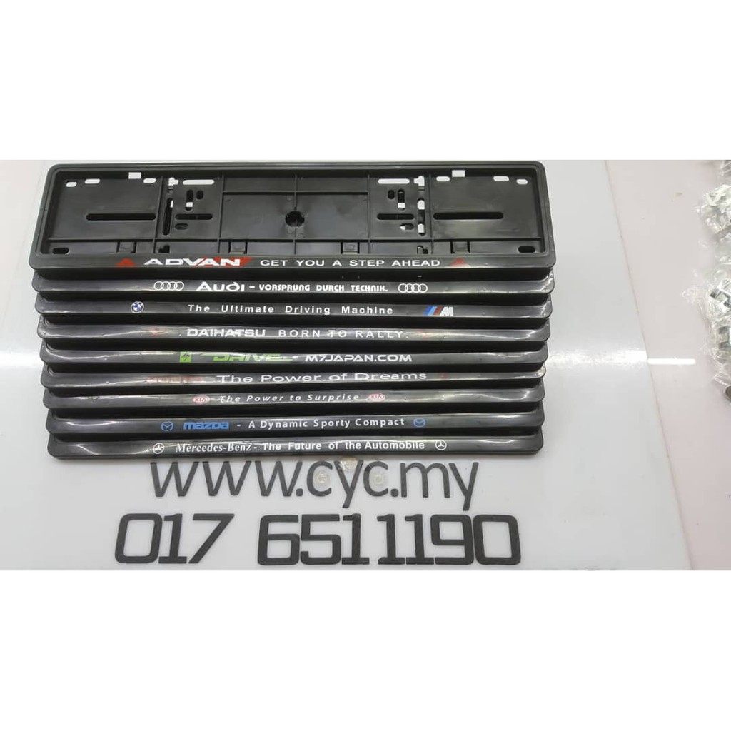 Number Plate Holder Frame Casing [Special Design Available] Universal ...