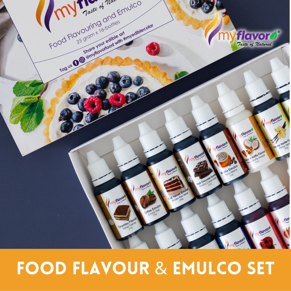 MyFlavor Food Flavouring and Emulco Set (16bot/set) | Shopee Malaysia