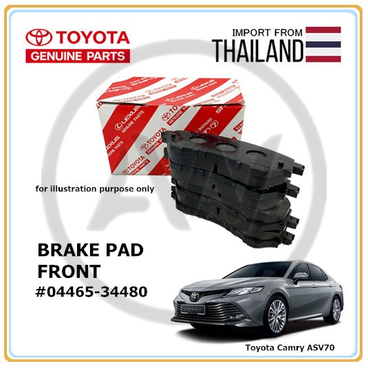 Original Toyota Camry ASV70 2018-2022 Front Disc Brake Pad (04465-33480 ...