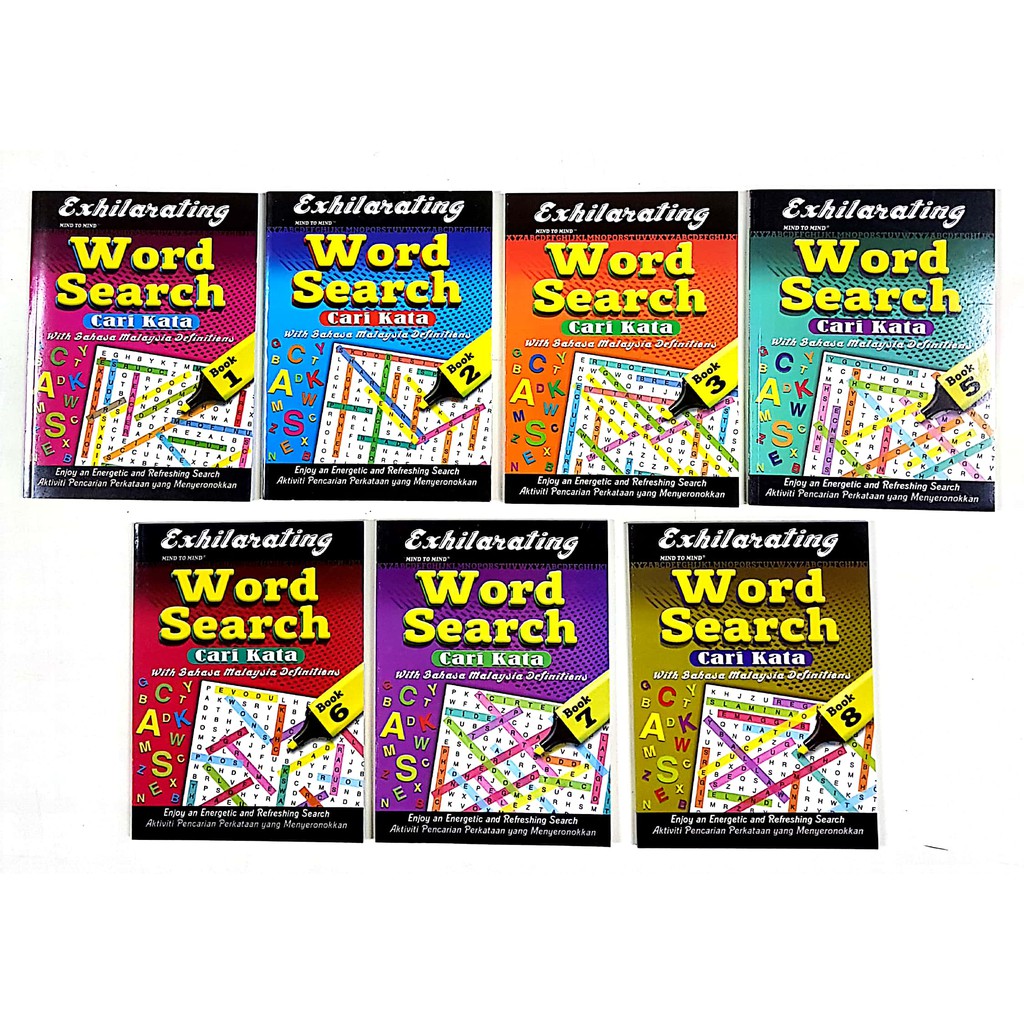 Exhilarating Word Search . Cari Kata . Book 1/2/3/5/6/7/8 . Mind To ...